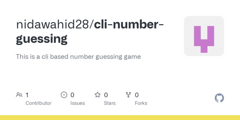 Completed CLI Number Guessing Game | Nida Wahid Baig posted on the ... Completed CLI Number Guessing Game | Nida Wahid Baig posted on the ...