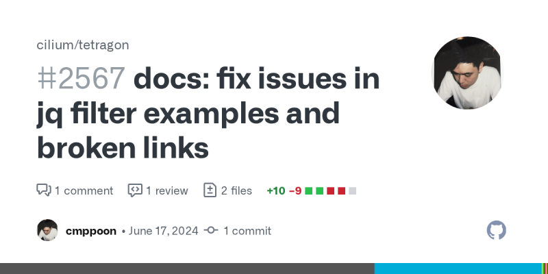 Cilium on LinkedIn: docs: fix issues in jq filter examples and broken ... Cilium on LinkedIn: docs: fix issues in jq filter examples and broken ...