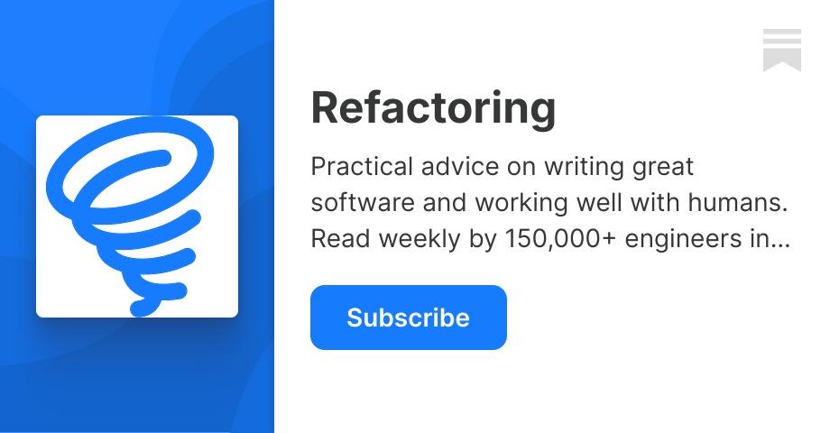 Bernard Boulanger on LinkedIn: Refactoring | Luca Rossi | Substack Bernard Boulanger on LinkedIn: Refactoring | Luca Rossi | Substack