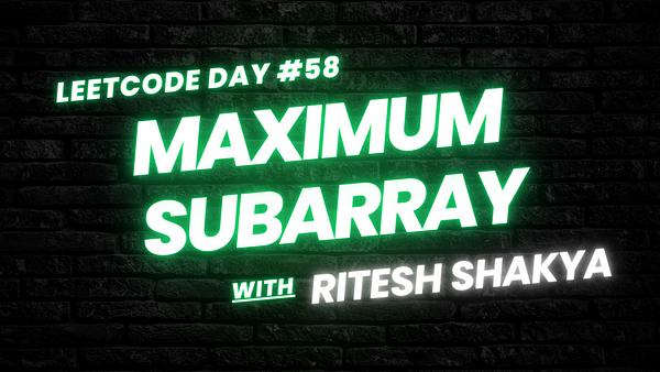 👨💻 Ritesh Shakya 👨💻 on LinkedIn: A LeetCode Daily Series — Day 58 👨💻 Ritesh Shakya 👨💻 on LinkedIn: A LeetCode Daily Series — Day 58