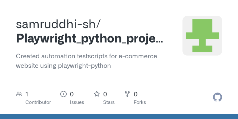 Samruddhi Sheludkar on LinkedIn: GitHub - samruddhi-sh/Playwright ... Samruddhi Sheludkar on LinkedIn: GitHub - samruddhi-sh/Playwright ...