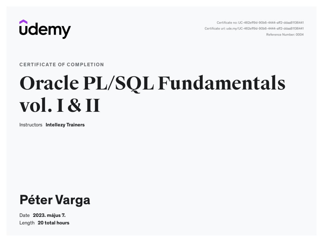 Peter Varga on LinkedIn: Udemy Course Completion Certificate Peter Varga on LinkedIn: Udemy Course Completion Certificate