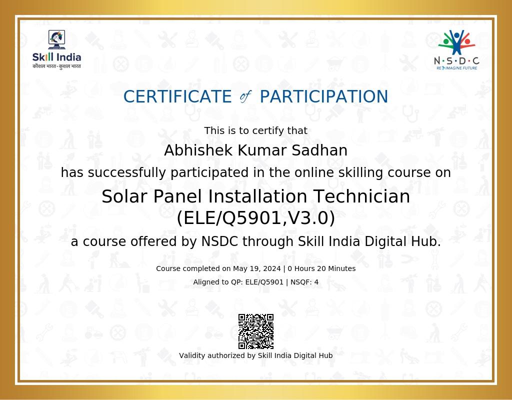 Abhishek Kumar Sadhan on LinkedIn: #skillindia #solarenergy # ... Abhishek Kumar Sadhan on LinkedIn: #skillindia #solarenergy # ...