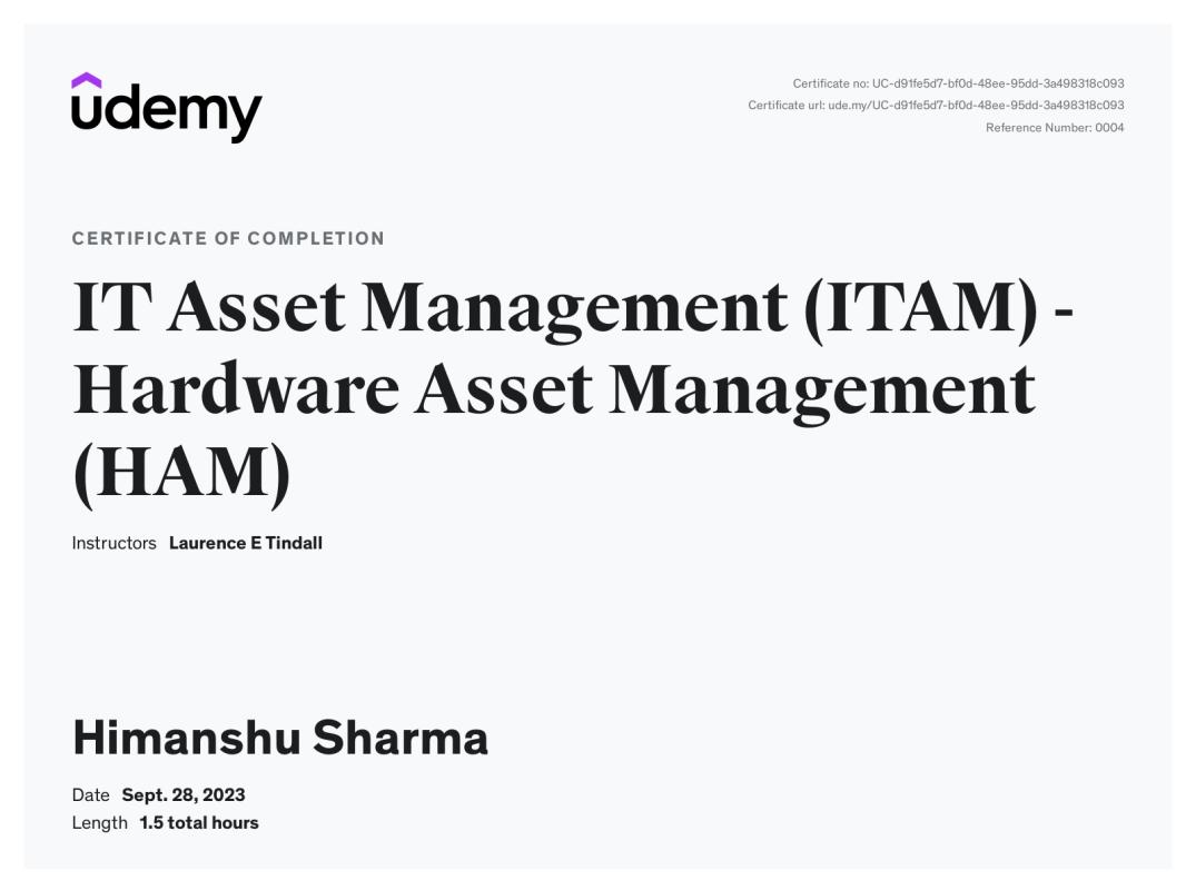 Himanshu Sharma on LinkedIn: Udemy Course Completion Certificate | 10 ... Himanshu Sharma on LinkedIn: Udemy Course Completion Certificate | 10 ...