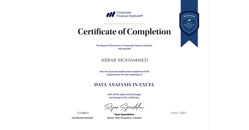 Abrar Mohammed ACCA, FMVA®, MSc on LinkedIn: Data Analysis in Excel ... Abrar Mohammed ACCA, FMVA®, MSc on LinkedIn: Data Analysis in Excel ...