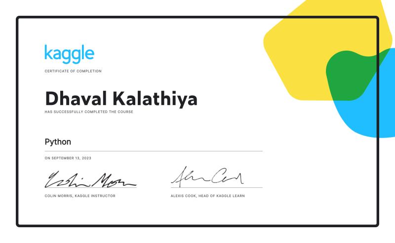 Dhaval Kalathiya on LinkedIn: Dhaval Kalathiya completed the Python ... Dhaval Kalathiya on LinkedIn: Dhaval Kalathiya completed the Python ...