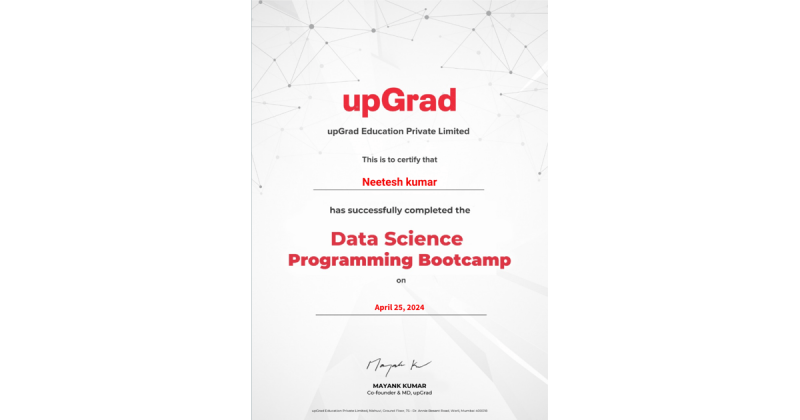 Neetesh Kumar on LinkedIn: Data Science Programming Bootcamp_December ... Neetesh Kumar on LinkedIn: Data Science Programming Bootcamp_December ...