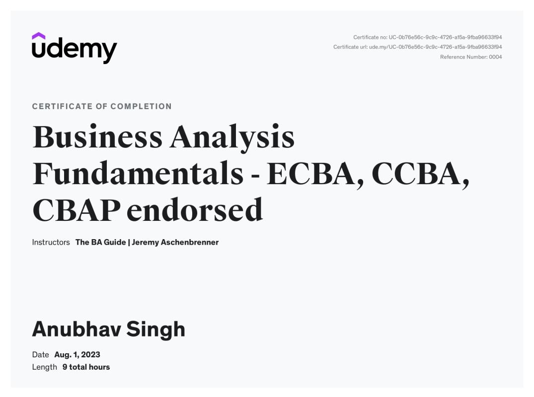 Anubhav Singh on LinkedIn: Udemy Course Completion Certificate Anubhav Singh on LinkedIn: Udemy Course Completion Certificate
