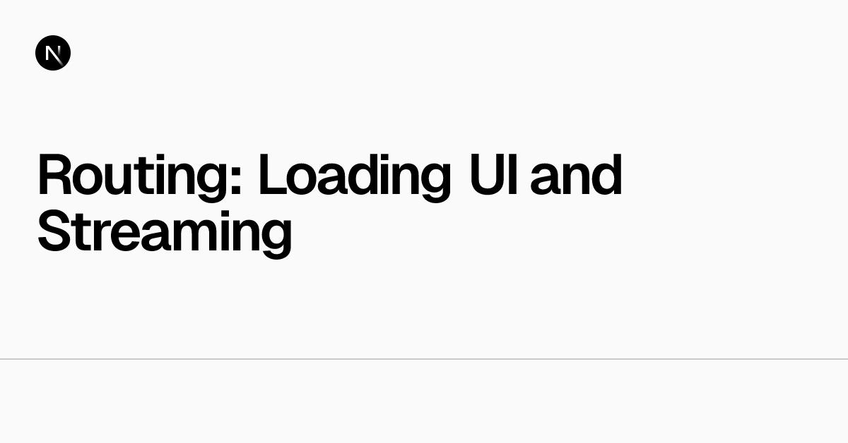 Hossein Mirzapur on LinkedIn: Routing: Loading UI and Streaming | Next.js Hossein Mirzapur on LinkedIn: Routing: Loading UI and Streaming | Next.js