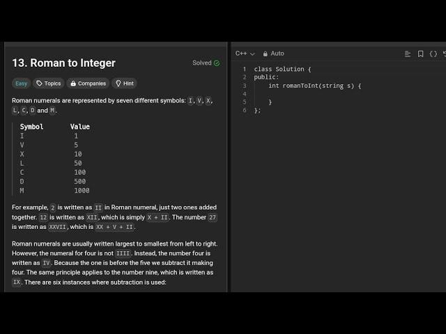 Yash Tiwari on LinkedIn: LeetCode Problem 13: Roman to Integer ... Yash Tiwari on LinkedIn: LeetCode Problem 13: Roman to Integer ...