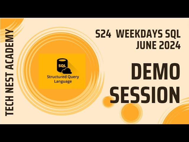 Mohammad Tanweer khan on LinkedIn: SQL June 2024 _ DEMO SESSION Mohammad Tanweer khan on LinkedIn: SQL June 2024 _ DEMO SESSION
