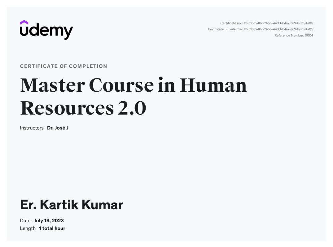 KartiK Kumar on LinkedIn: Udemy Course Completion Certificate KartiK Kumar on LinkedIn: Udemy Course Completion Certificate