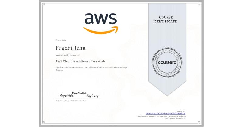 prachi jena on LinkedIn: Completion Certificate for AWS Cloud ... prachi jena on LinkedIn: Completion Certificate for AWS Cloud ...