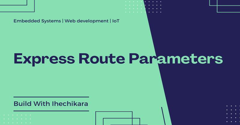 Ihechikara Vincent Abba on LinkedIn: Express Route Parameters - How To ... Ihechikara Vincent Abba on LinkedIn: Express Route Parameters - How To ...
