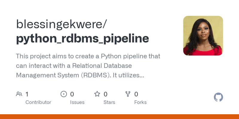 Blessing Ekwere on LinkedIn: GitHub - blessingekwere/python_rdbms ... Blessing Ekwere on LinkedIn: GitHub - blessingekwere/python_rdbms ...