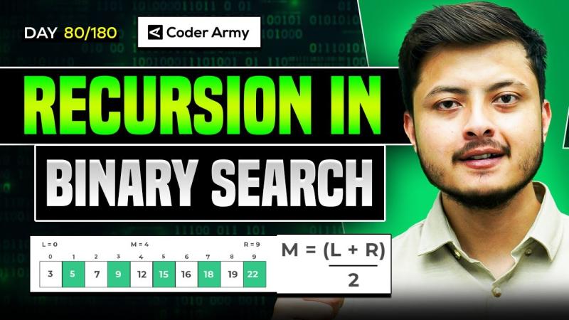 Abhinav Sharma on LinkedIn: Lecture 57: Recursion in Binary Search Abhinav Sharma on LinkedIn: Lecture 57: Recursion in Binary Search