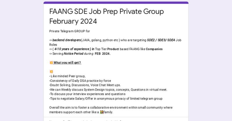 Akshay Mane on LinkedIn: FAANG SDE Job Prep Private Group February 2024 Akshay Mane on LinkedIn: FAANG SDE Job Prep Private Group February 2024