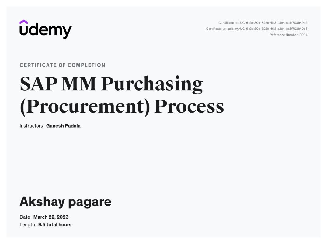Akshay Pagare on LinkedIn: Udemy Course Completion Certificate Akshay Pagare on LinkedIn: Udemy Course Completion Certificate