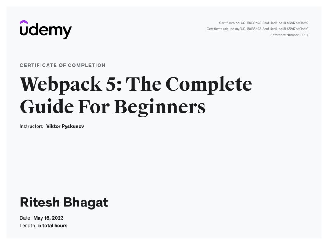 RITESH BHAGAT on LinkedIn: Udemy Course Completion Certificate RITESH BHAGAT on LinkedIn: Udemy Course Completion Certificate