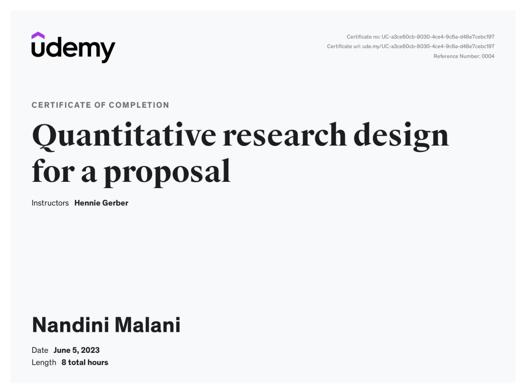 Nandini Malani on LinkedIn: Udemy Course Completion Certificate Nandini Malani on LinkedIn: Udemy Course Completion Certificate