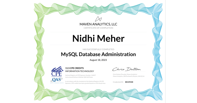 Nidhi Meher on LinkedIn: MySQL Database Administration • Nidhi Meher ... Nidhi Meher on LinkedIn: MySQL Database Administration • Nidhi Meher ...