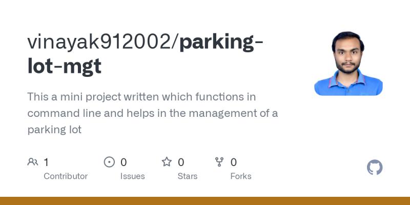 Vinayak Pandey on LinkedIn: GitHub - vinayak912002/parking-lot-mgt ... Vinayak Pandey on LinkedIn: GitHub - vinayak912002/parking-lot-mgt ...
