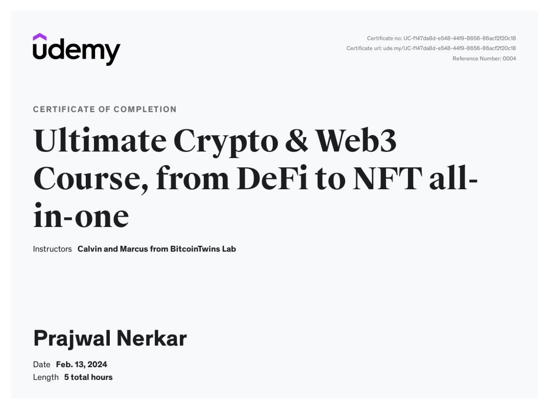 Prajwal Nerkar on LinkedIn: Udemy Course Completion Certificate Prajwal Nerkar on LinkedIn: Udemy Course Completion Certificate