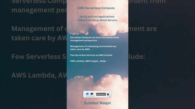 Sumbul Naqvi on LinkedIn: Serverless & AWS #aws #cloud #exam #awsccp # ... Sumbul Naqvi on LinkedIn: Serverless & AWS #aws #cloud #exam #awsccp # ...