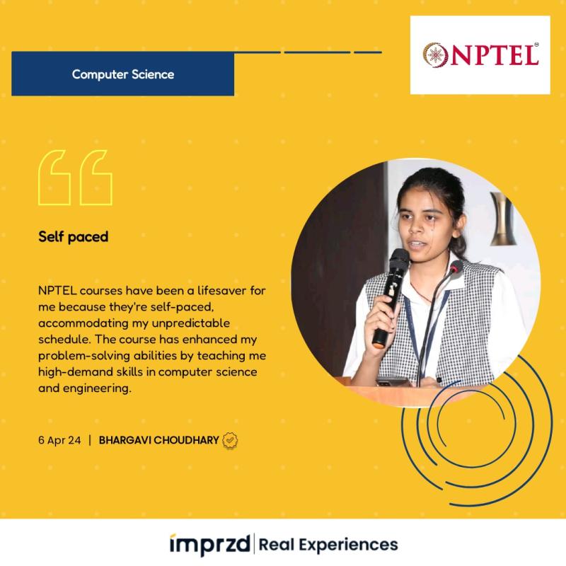 Bhargavi Choudhary on LinkedIn: NPTEL Bhargavi Choudhary on LinkedIn: NPTEL