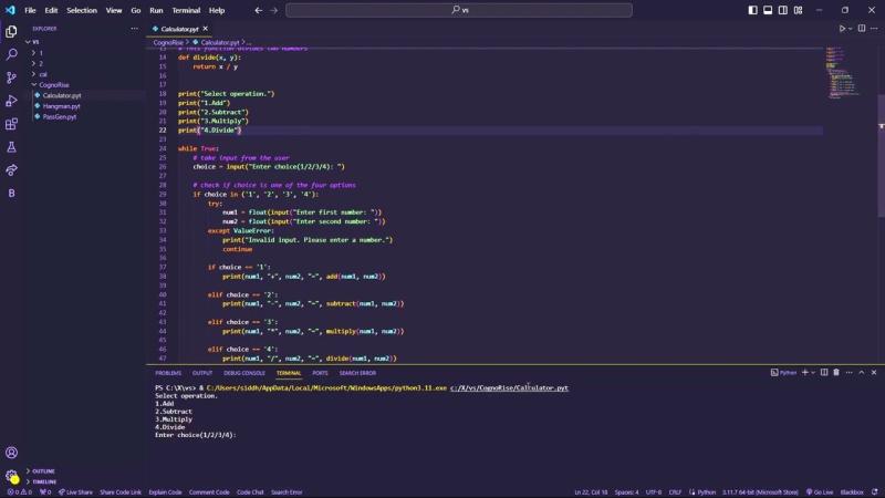 Siddharth Singh on LinkedIn: Calculator in Python programming Siddharth Singh on LinkedIn: Calculator in Python programming