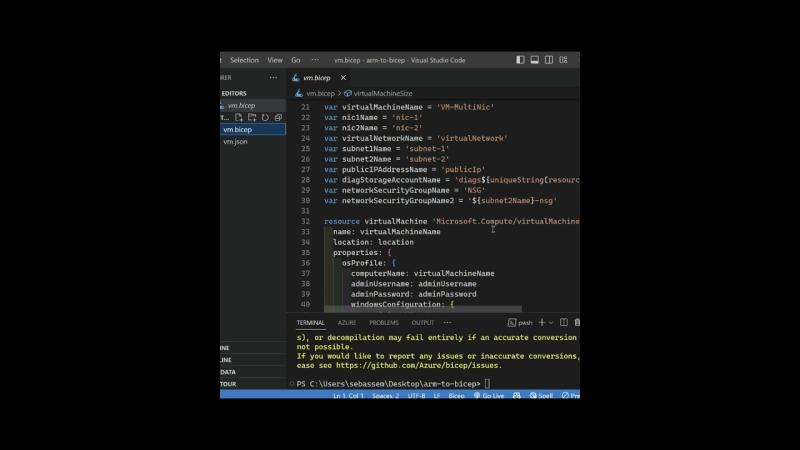 Seif Bassem on LinkedIn: Two methods to convert your ARM templates to Bicep Seif Bassem on LinkedIn: Two methods to convert your ARM templates to Bicep