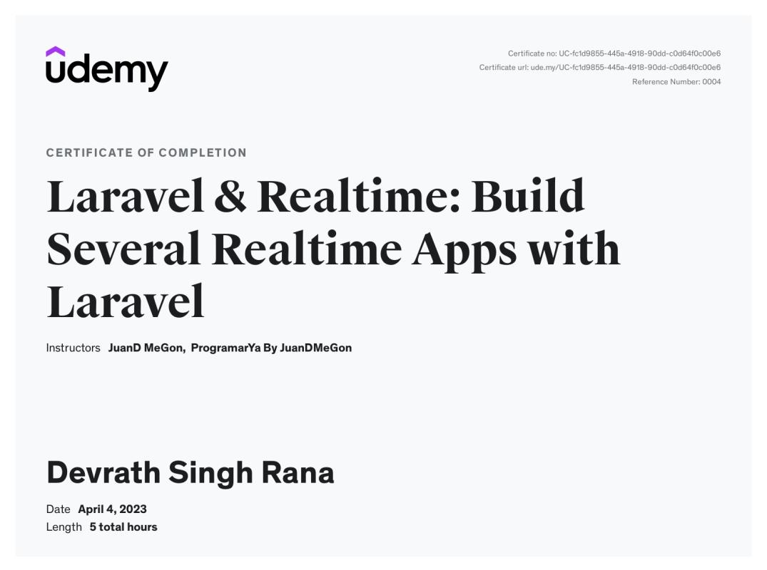 Devrath Rana on LinkedIn: Udemy Course Completion Certificate Devrath Rana on LinkedIn: Udemy Course Completion Certificate