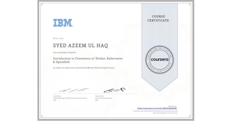 Syed Azeem Ul Haq on LinkedIn: Completion Certificate for Introduction ... Syed Azeem Ul Haq on LinkedIn: Completion Certificate for Introduction ...