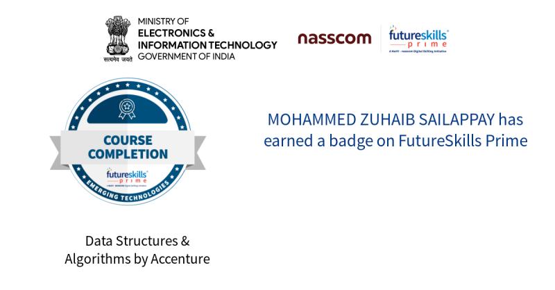 SAILAPPAY MOHAMMED ZUHAIB on LinkedIn: Posted from FutureSkills Prime SAILAPPAY MOHAMMED ZUHAIB on LinkedIn: Posted from FutureSkills Prime