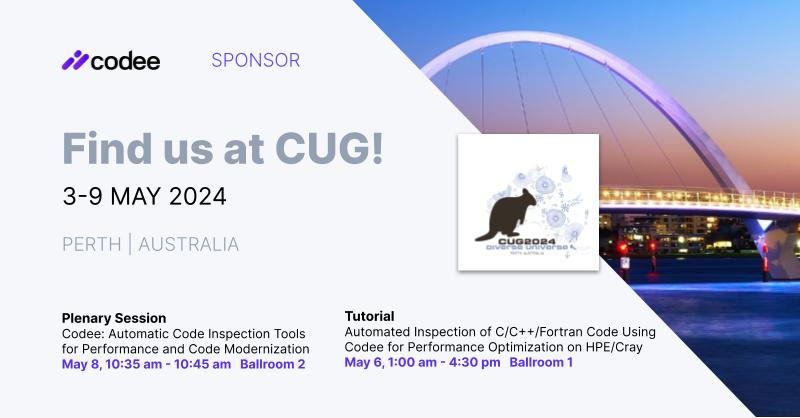 Codee on LinkedIn: Discover Codee at CUG 2024 in Australia Codee on LinkedIn: Discover Codee at CUG 2024 in Australia