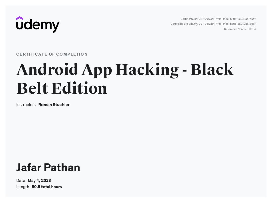 Jafar Pathan on LinkedIn: Udemy Course Completion Certificate Jafar Pathan on LinkedIn: Udemy Course Completion Certificate