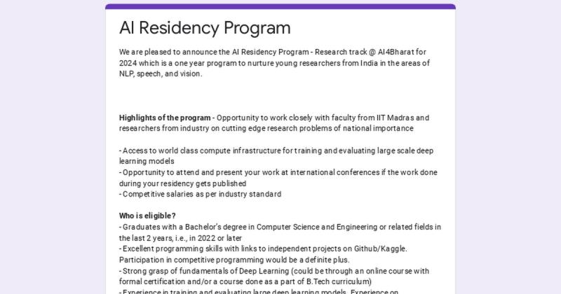 Devanga Pallav Saikia on LinkedIn: AI Residency Program Devanga Pallav Saikia on LinkedIn: AI Residency Program