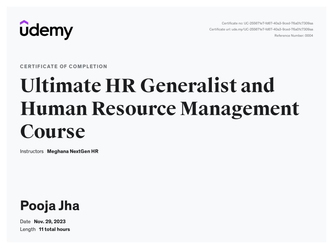 Pooja Jha on LinkedIn: Udemy Course Completion Certificate Pooja Jha on LinkedIn: Udemy Course Completion Certificate