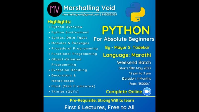 Mayur Tadekar on LinkedIn: Python for Absolute Beginners (AB_P) Open To ... Mayur Tadekar on LinkedIn: Python for Absolute Beginners (AB_P) Open To ...