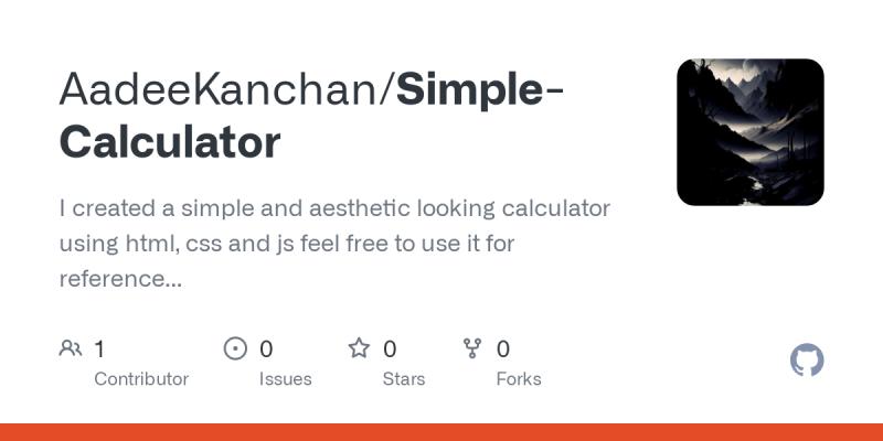 Aadee Kanchan on LinkedIn: GitHub - AadeeKanchan/Simple-Calculator: I ... Aadee Kanchan on LinkedIn: GitHub - AadeeKanchan/Simple-Calculator: I ...