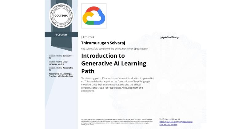 Thirumurugan Selvaraj on LinkedIn: Completion Certificate for ... Thirumurugan Selvaraj on LinkedIn: Completion Certificate for ...