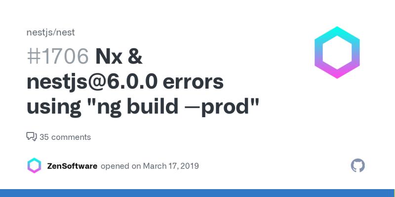 Maciej Sikorski on LinkedIn: Nx & nestjs@6.0.0 errors using Maciej Sikorski on LinkedIn: Nx & nestjs@6.0.0 errors using