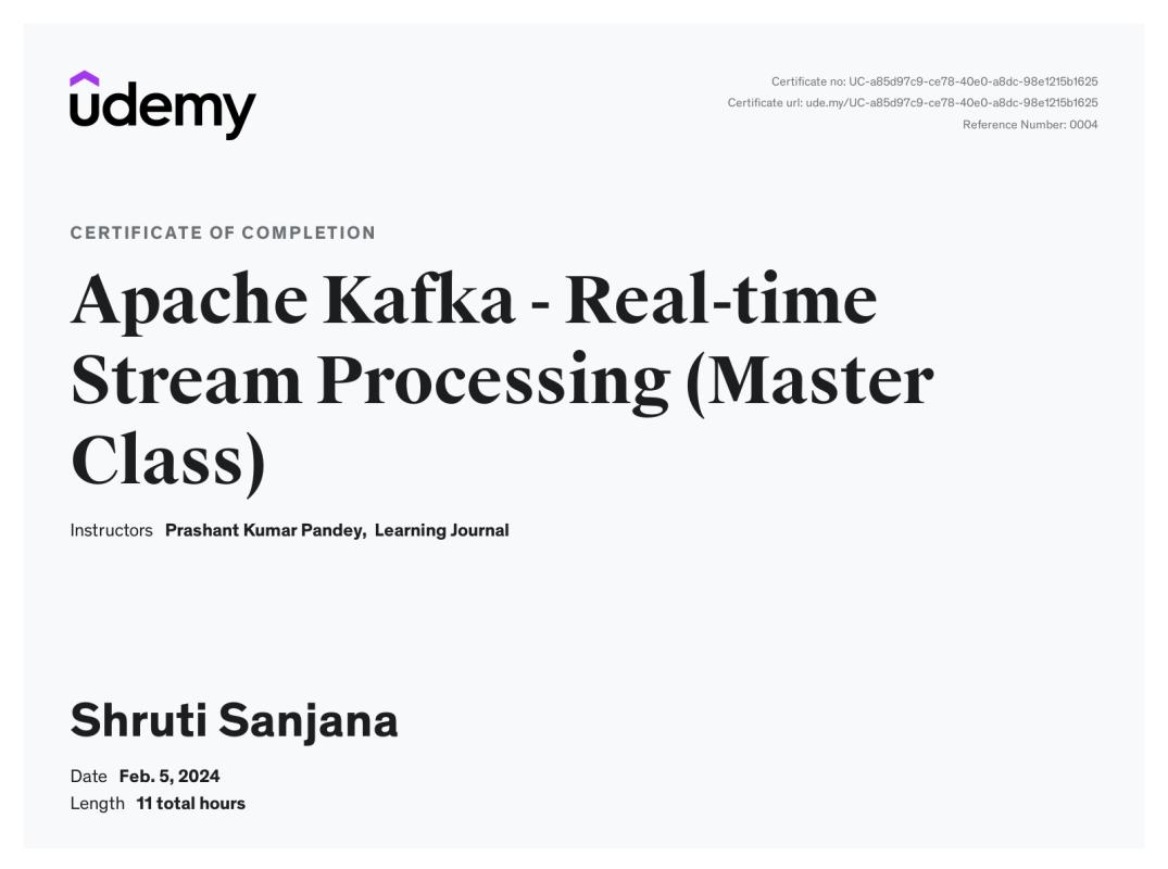 Shruti Sanjana on LinkedIn: Udemy Course Completion Certificate Shruti Sanjana on LinkedIn: Udemy Course Completion Certificate