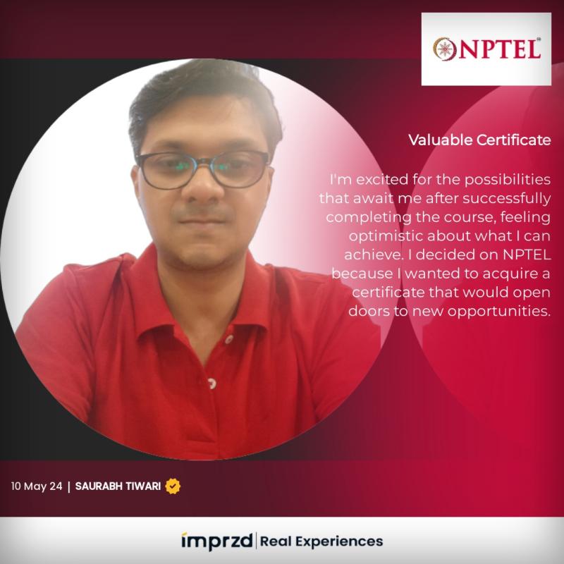 Saurabh Tiwari on LinkedIn: NPTEL Saurabh Tiwari on LinkedIn: NPTEL