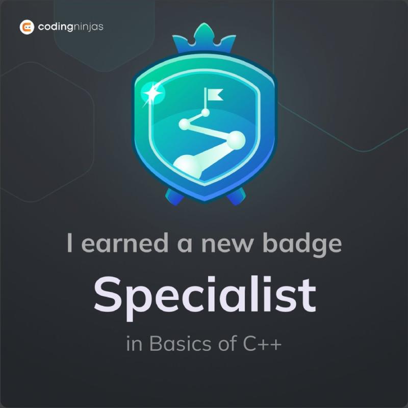 Mohit Gupta on LinkedIn: 🏆 SkillBadge Unlocked! | Coding Ninjas Studio Mohit Gupta on LinkedIn: 🏆 SkillBadge Unlocked! | Coding Ninjas Studio