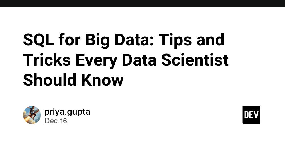 Yogesh Jadhav on LinkedIn: SQL for Big Data: Tips and Tricks Every Data ... Yogesh Jadhav on LinkedIn: SQL for Big Data: Tips and Tricks Every Data ...