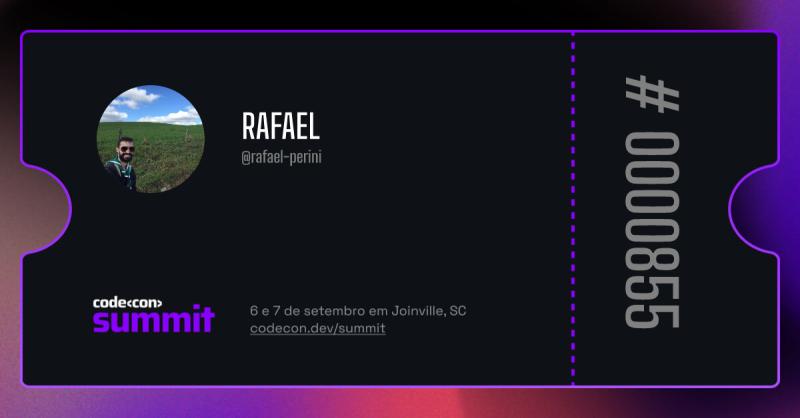 Rafael Perini de Souza no LinkedIn: Rafael estará na Codecon Summit Rafael Perini de Souza no LinkedIn: Rafael estará na Codecon Summit