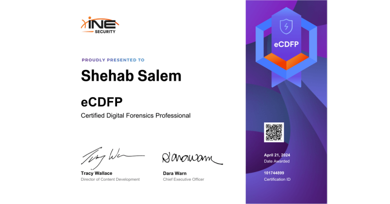 Hassan Hossam Bedair 🇪🇬 on LinkedIn: Certified Digital Forensics ... Hassan Hossam Bedair 🇪🇬 on LinkedIn: Certified Digital Forensics ...