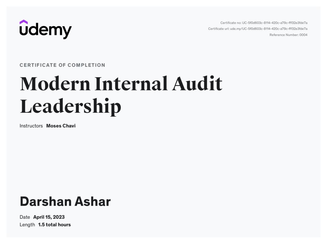 Darshan Ashar on LinkedIn: Udemy Course Completion Certificate Darshan Ashar on LinkedIn: Udemy Course Completion Certificate