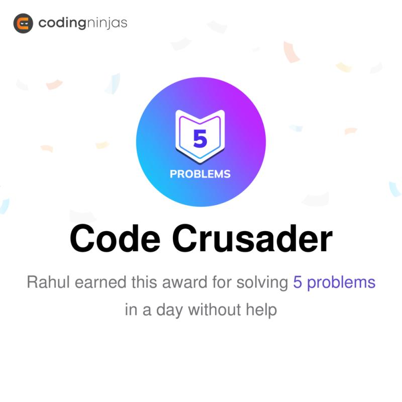 Rahul Kumar on LinkedIn: Codingninjas | Achievements Rahul Kumar on LinkedIn: Codingninjas | Achievements